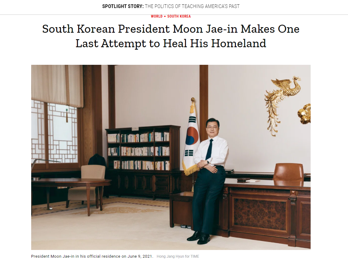 TIME publica entrevista con el presidente Moon sobre sus esfuerzos para ...