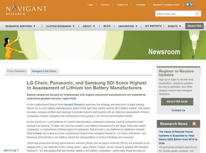 Destaca en el mercado global la presencia de fabricantes coreanos de ...